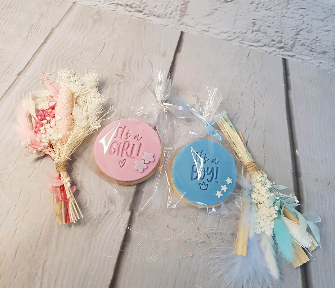 Gender Reveal Shortbread Cookies-it's a Girl-it's a Boy-cookies Favor ...