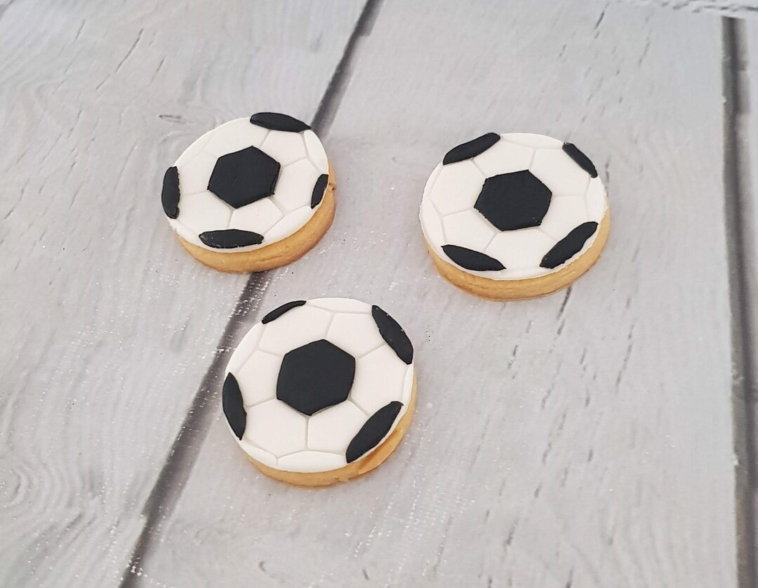 Football Shortbread Biscuits-football Themed Birthday- Sugar Cookie ...