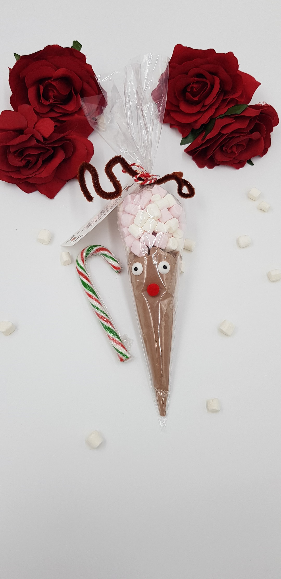 Reindeer Hot Chocolate Cone: Christmas Stocking Filler With Candy Cane ...