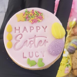 Personalized Easter Shortbread Biscuits Treat Box-chocolate Egg Cookies ...