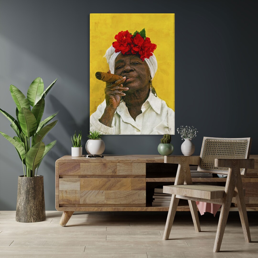 Portrait of an Authentic Cuban Woman, Cuban Wall Art, Art Print on ...