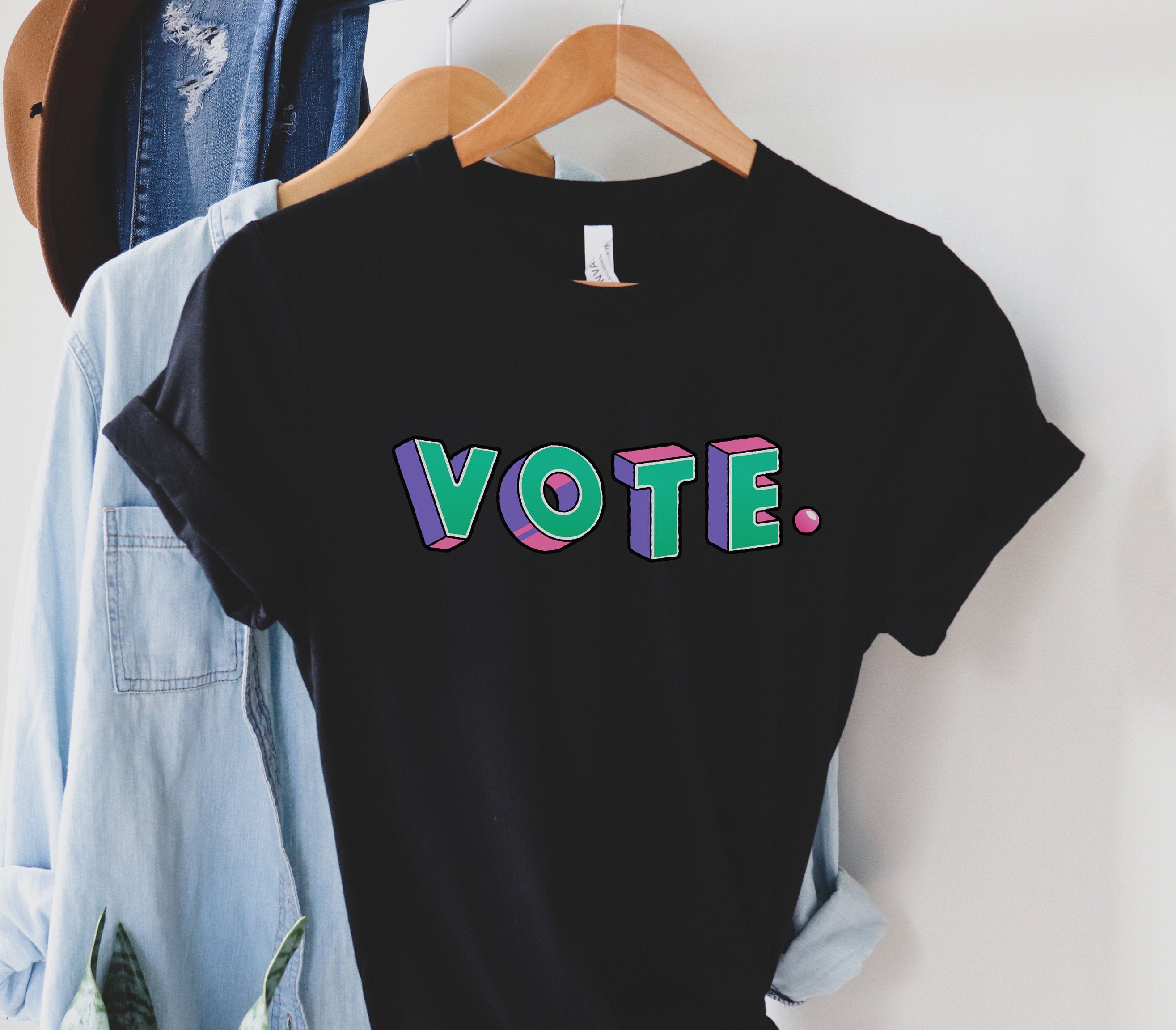 Colorful Vote T-shirt 2020 Election Shirt Bella Canvas Vote - Etsy