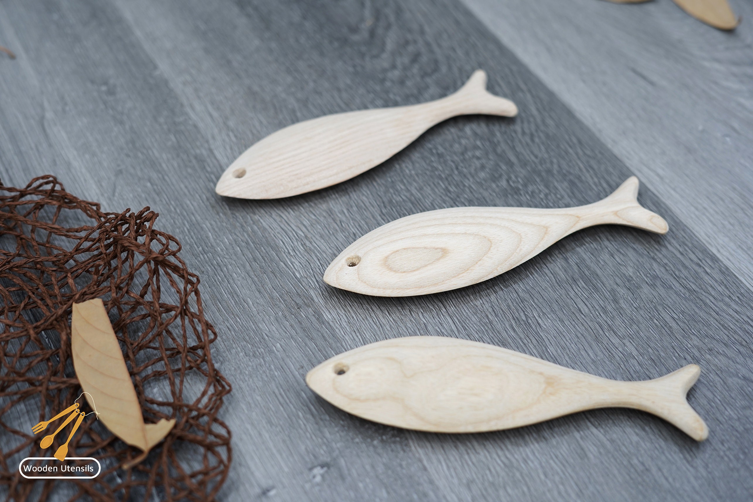 Set of 10 Wooden Fish of All Sizes Handmade Wooden Fish - Etsy