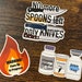 Chronic Illness Stickers | Autoimmune | Spoons Knives | Spoonie Flare ...