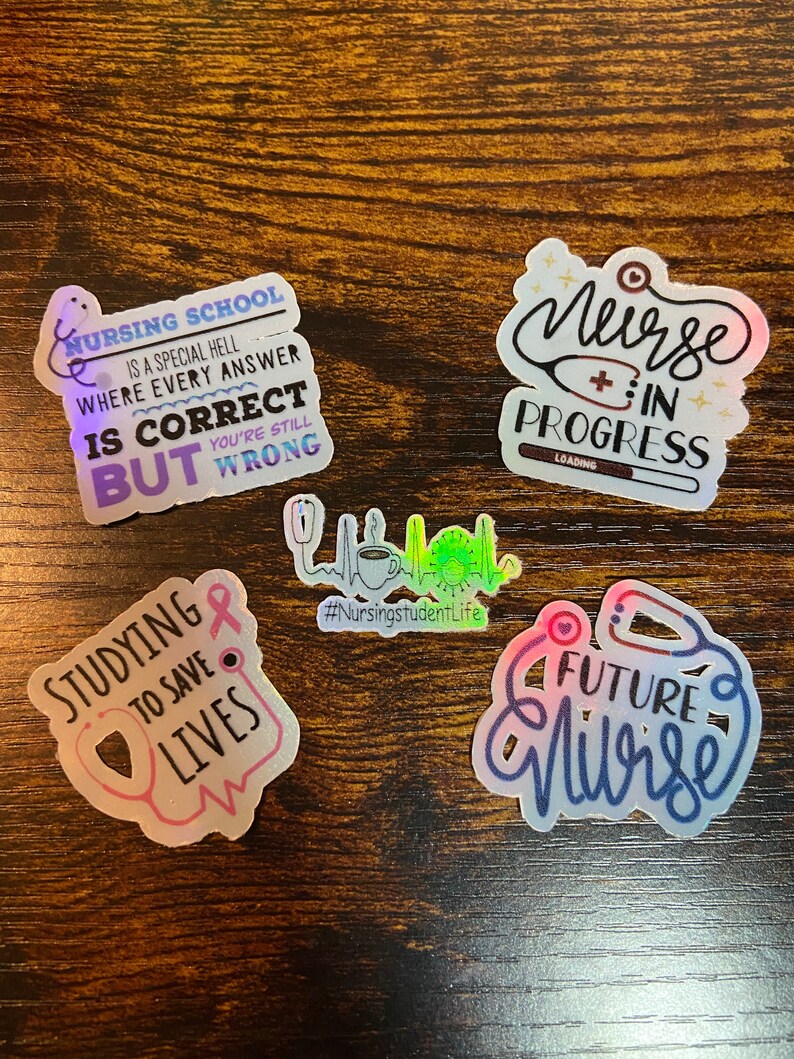 Nursing Student & Nurse Sticker Pack Holographic | Etsy