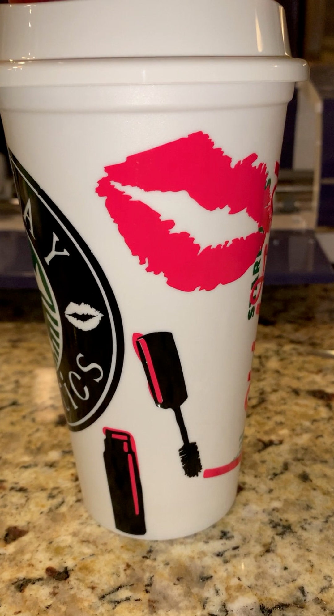 Makeup Cosmetics Starbucks Cup | Mary Kay | Travel Cup | Custom Designs ...