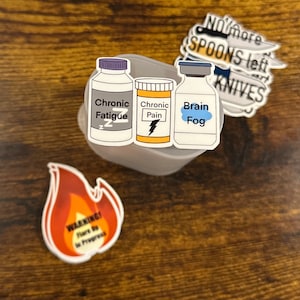 Chronic Illness Stickers | Autoimmune | Spoons Knives | Spoonie Flare ...