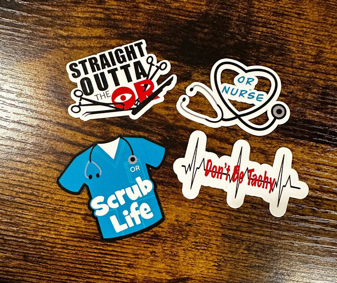 OR Nurse Sticker Pack | Operating Room Nursing | Scrub Life | Tachy ...