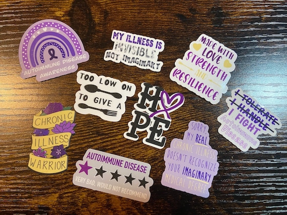 Autoimmune Disease Awareness Sticker Pack Chronic Illness - Etsy