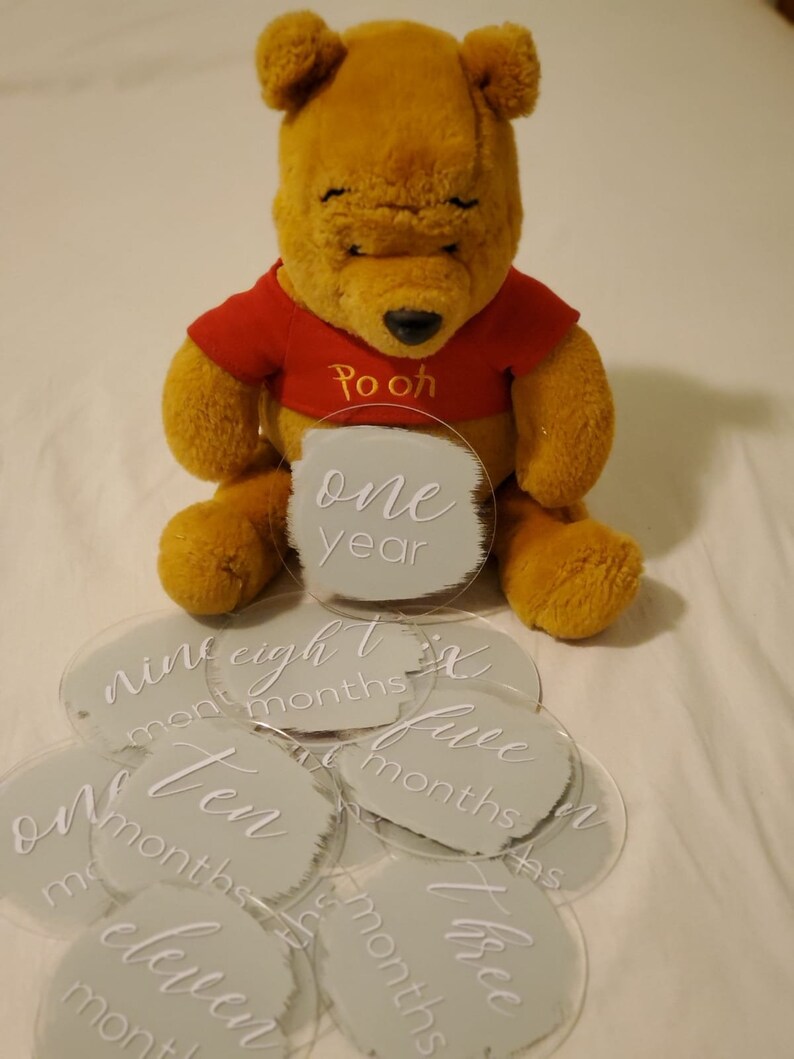Acrylic Baby Milestones Monthly Baby Milestones 12 Month - Etsy
