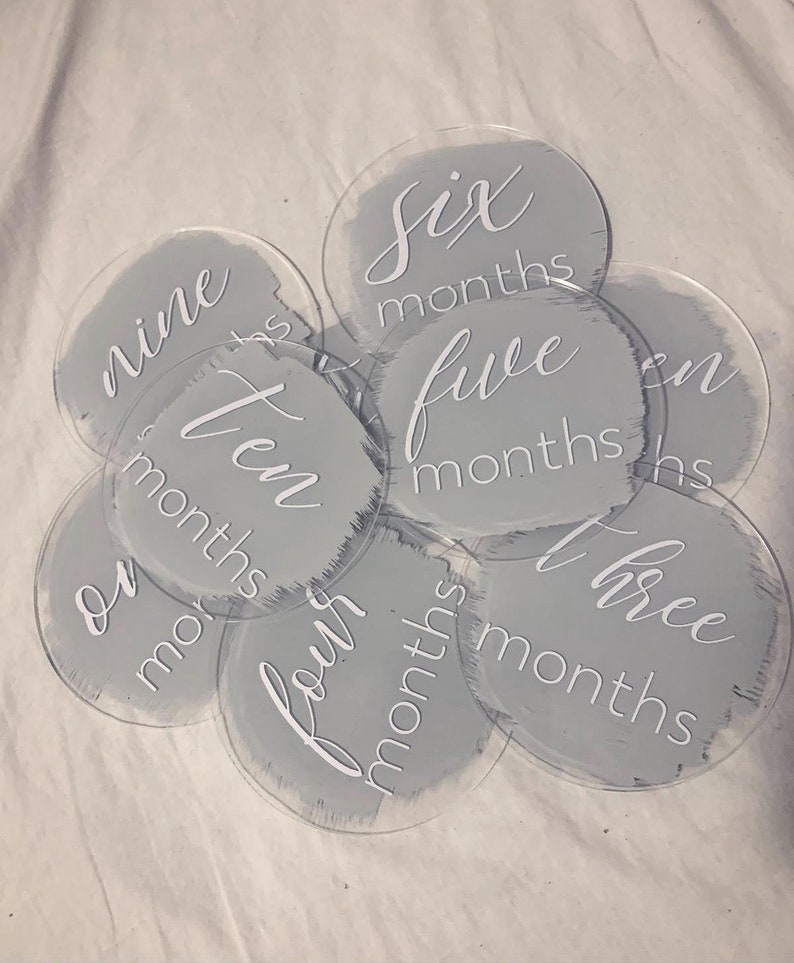 Acrylic Baby Milestones Monthly Baby Milestones 12 Month - Etsy