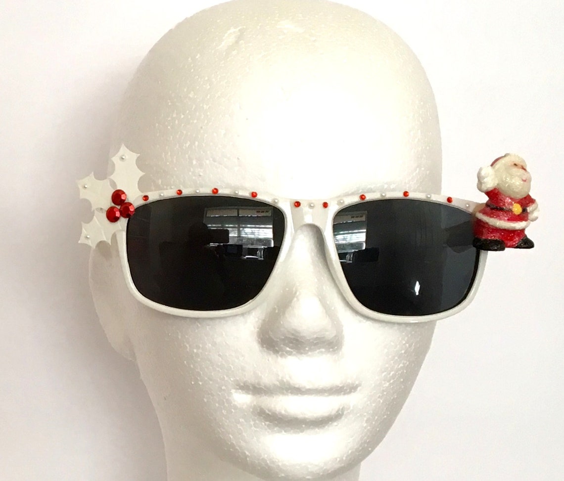 Christmas Santa and Holly Sunglasses - Etsy