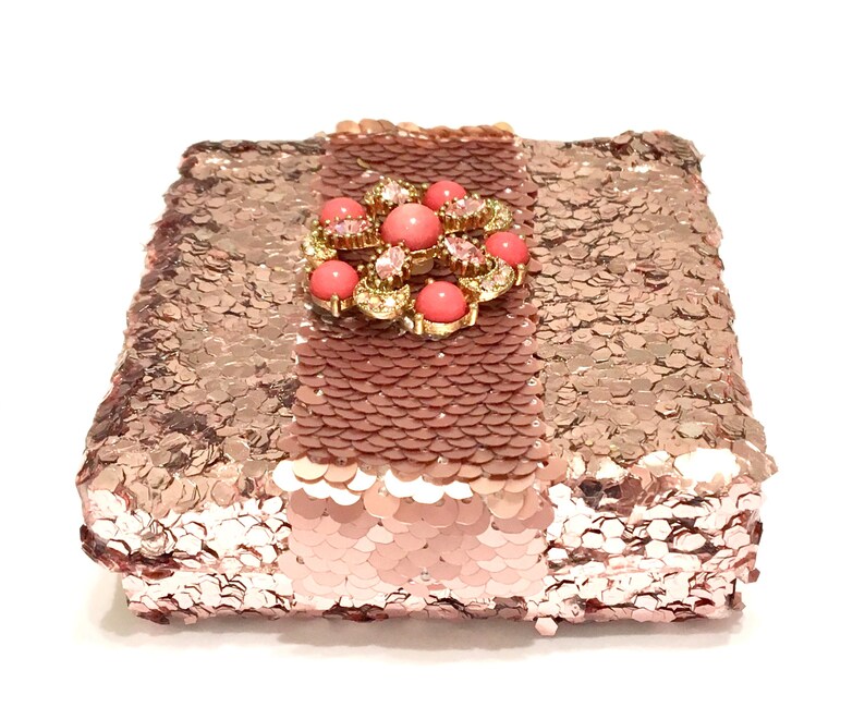 Rose Gold Sparkle Gift Box - Etsy