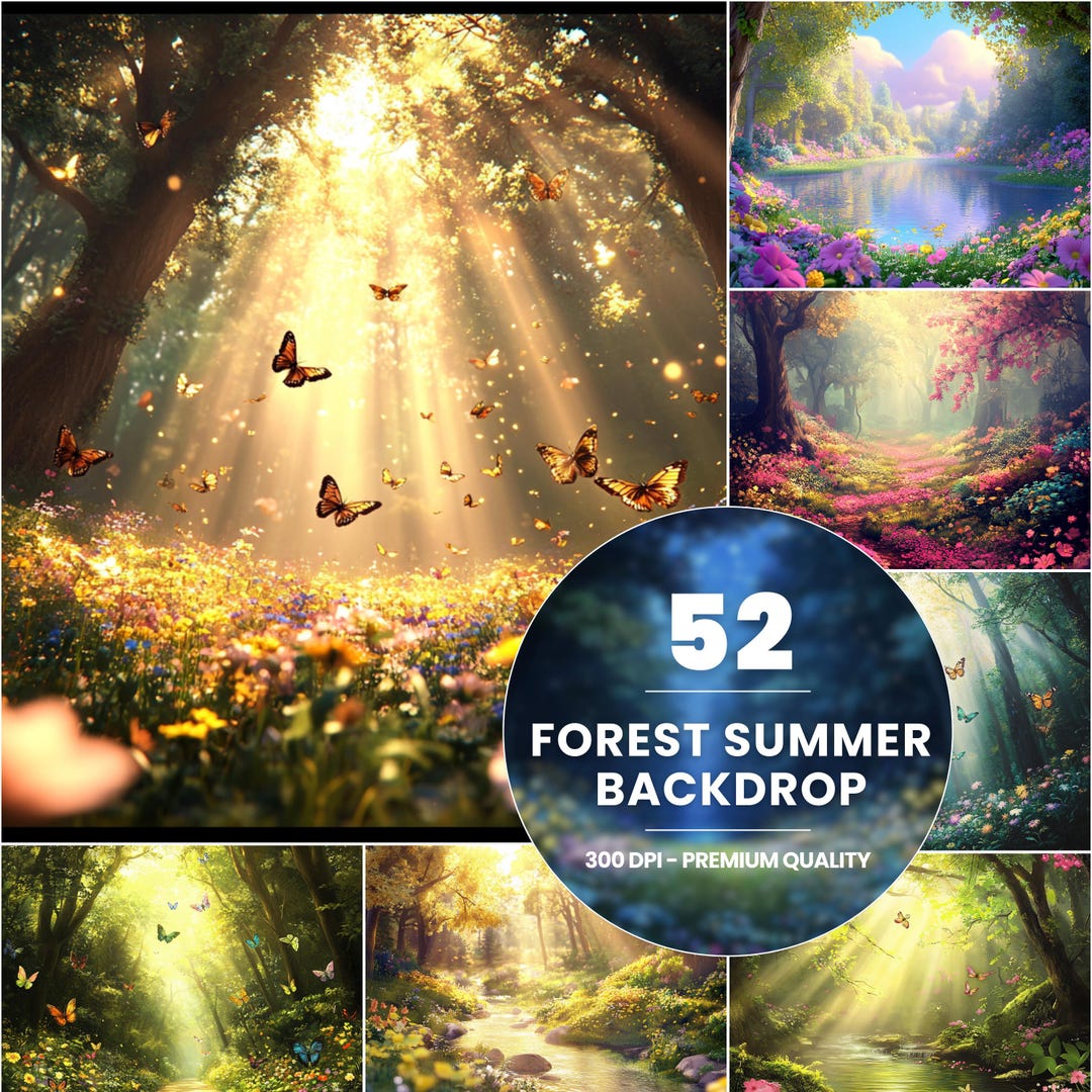 52 Forest Scene Backdrops: Spring Landscape Art (digital Download) - Etsy