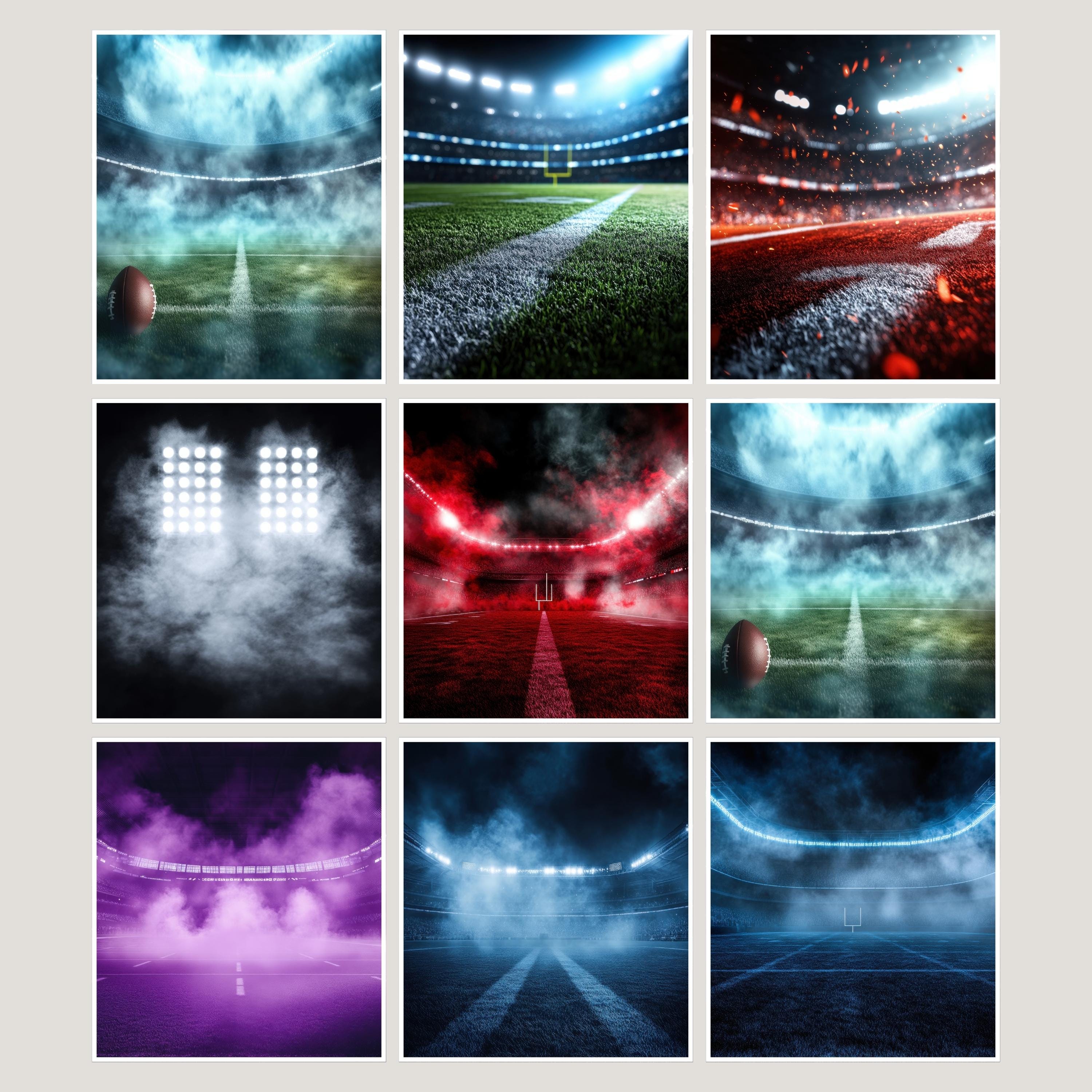 50 Football Stadium Backdrops: Sport Photography Backgrounds (digital ...