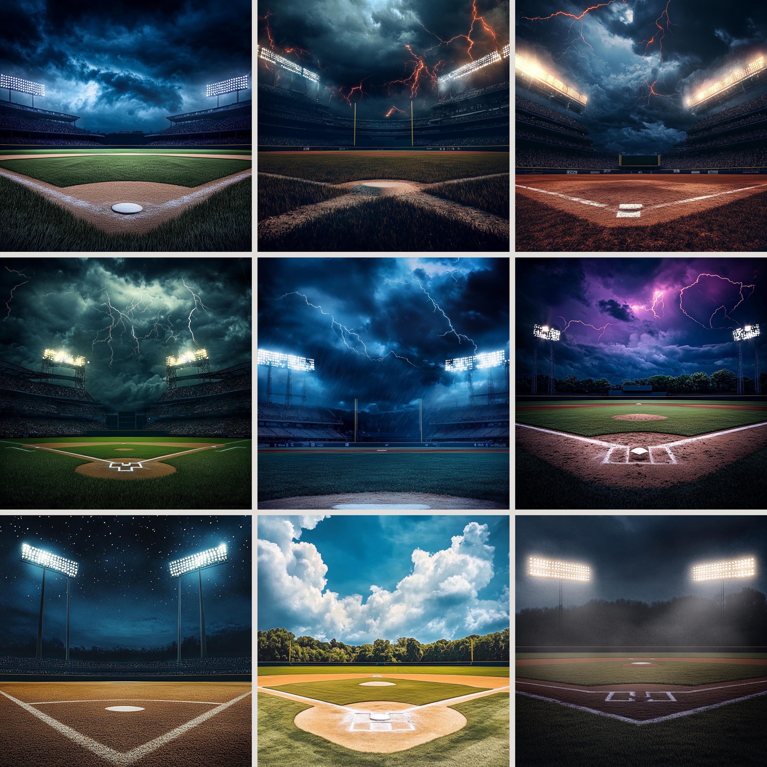 120 Baseball Field Backgrounds: Sports Photo Backdrops (digital ...