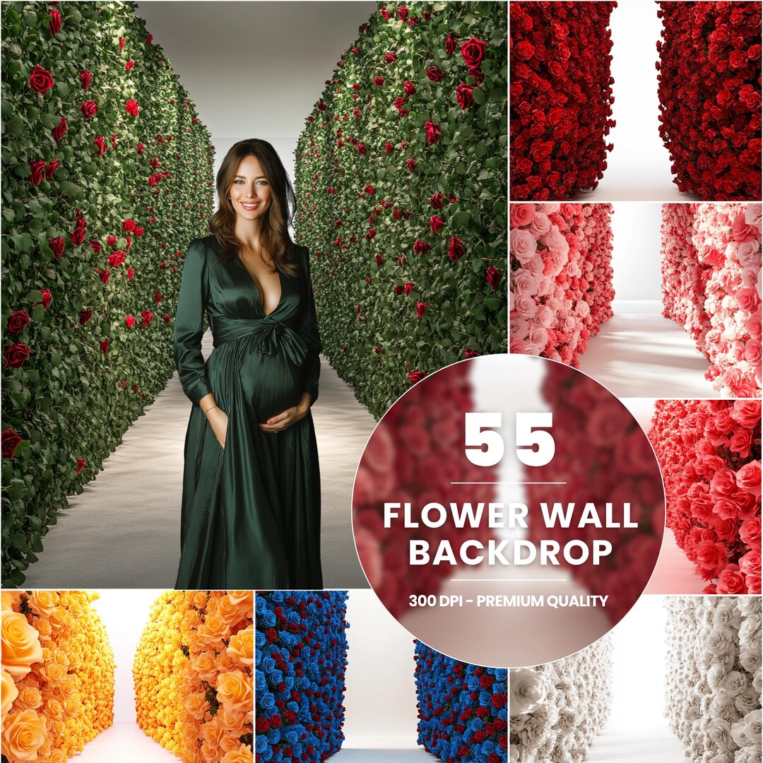 55 Backlit Flower Wall Set Backdrops for Weddings Events Maternity ...