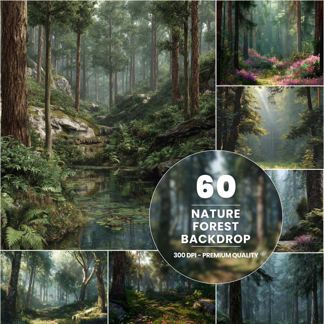 60 Forest Photography Backdrops: Summer Greenery, Spring Landscape ...