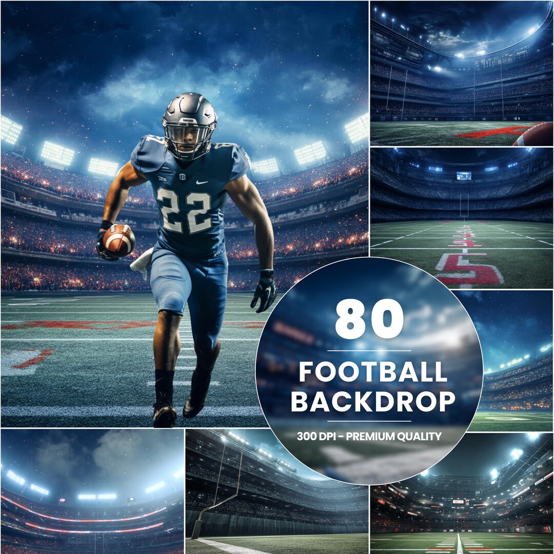 80 Football Stadium Backdrops: Sport Photography, Player Theme (digital ...