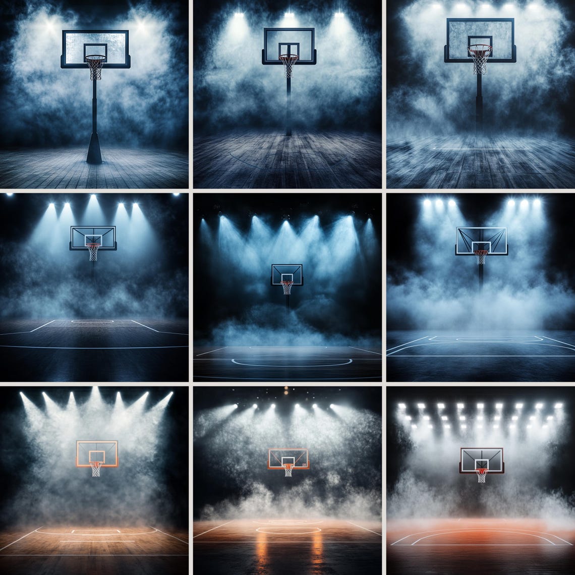 100 Basketball Digital Backdrops for Sports Photography, Basketball ...