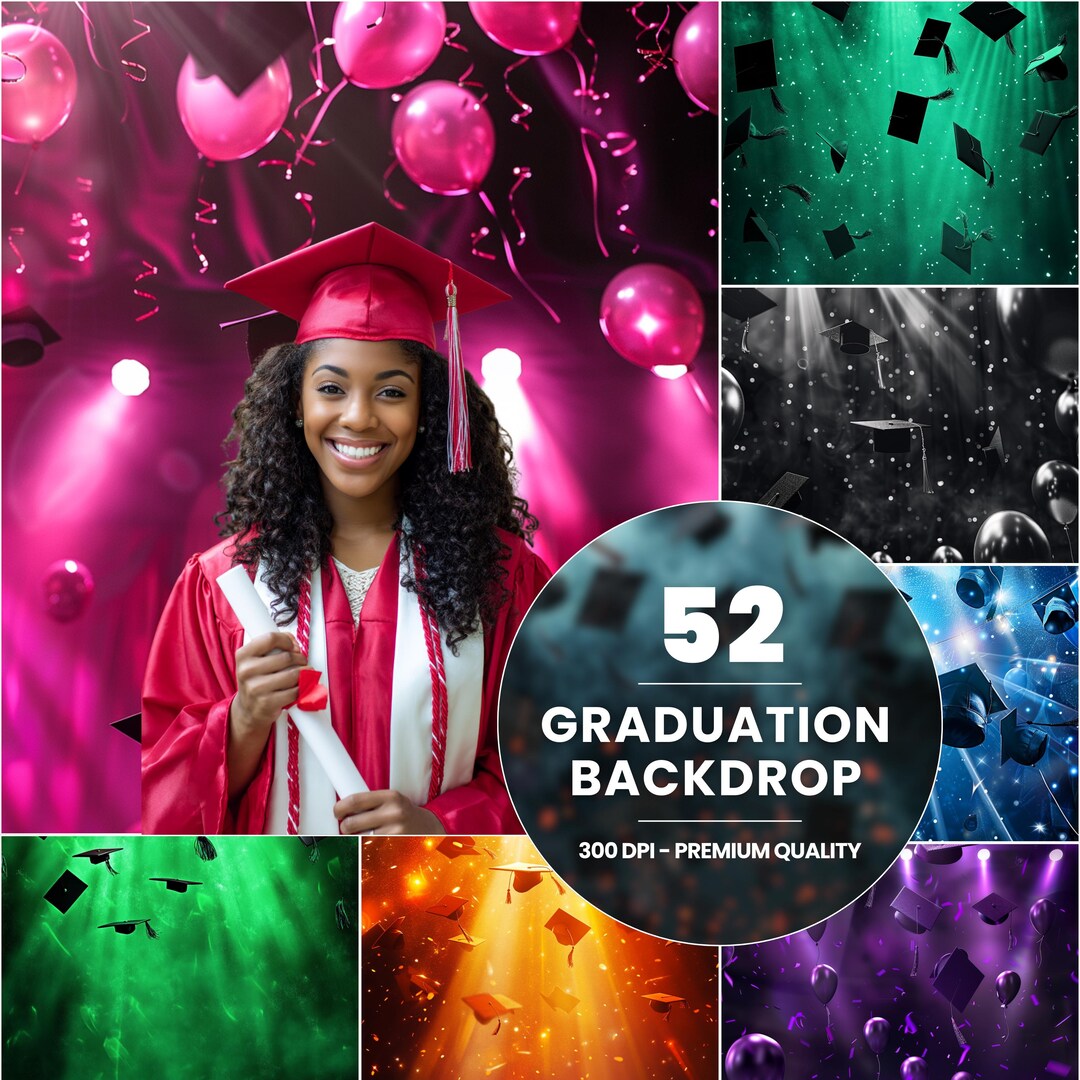 52 Graduation Backdrops - Digital Background Graduation Pic ...