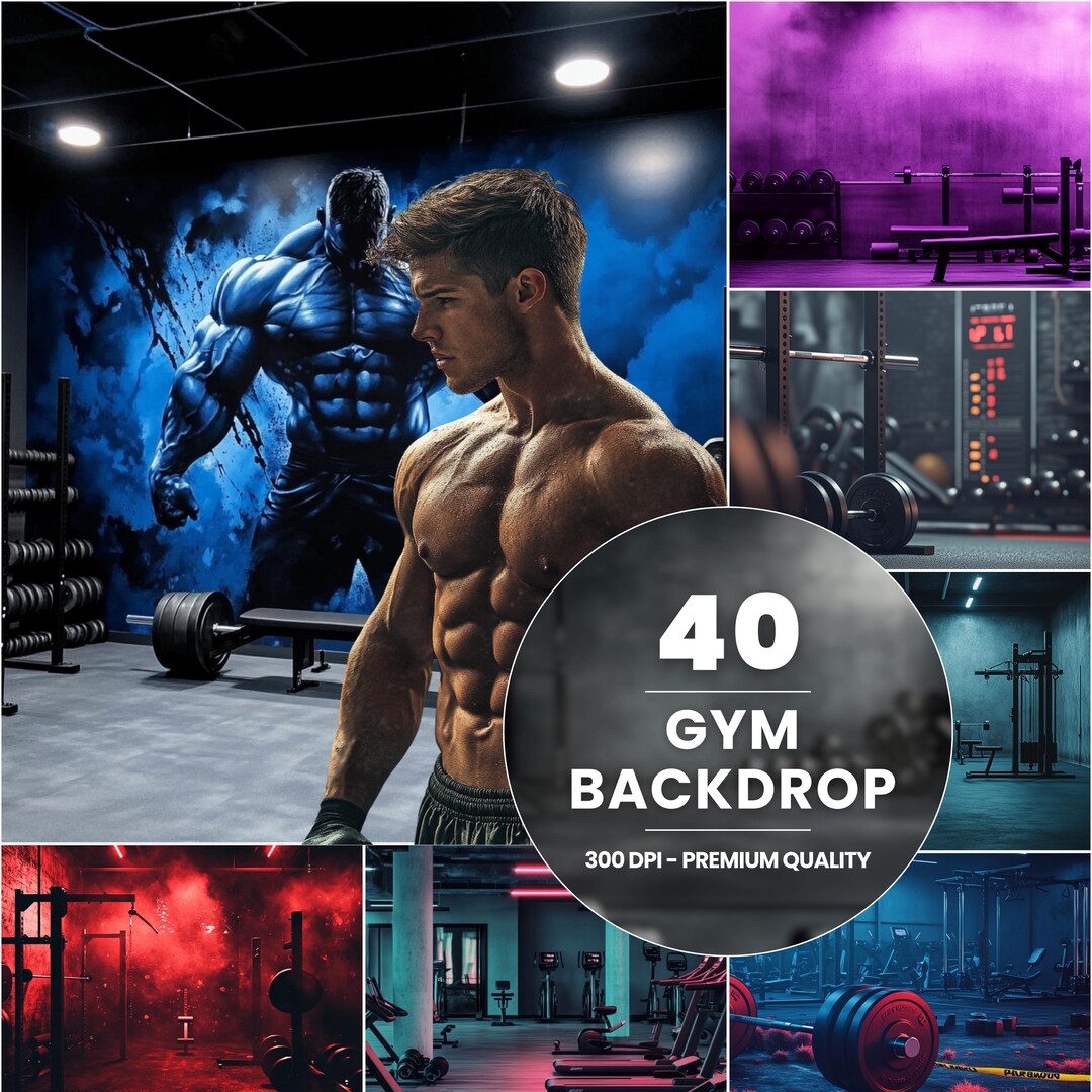 40 Gym Backdrop for Photoshoot - Fitness Photography Background ...