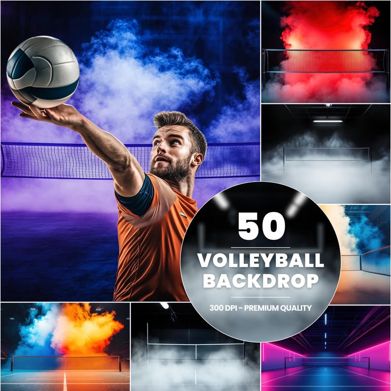 50 Volleyball Backdrops & Overlays: Sports Posters, Senior Banner ...