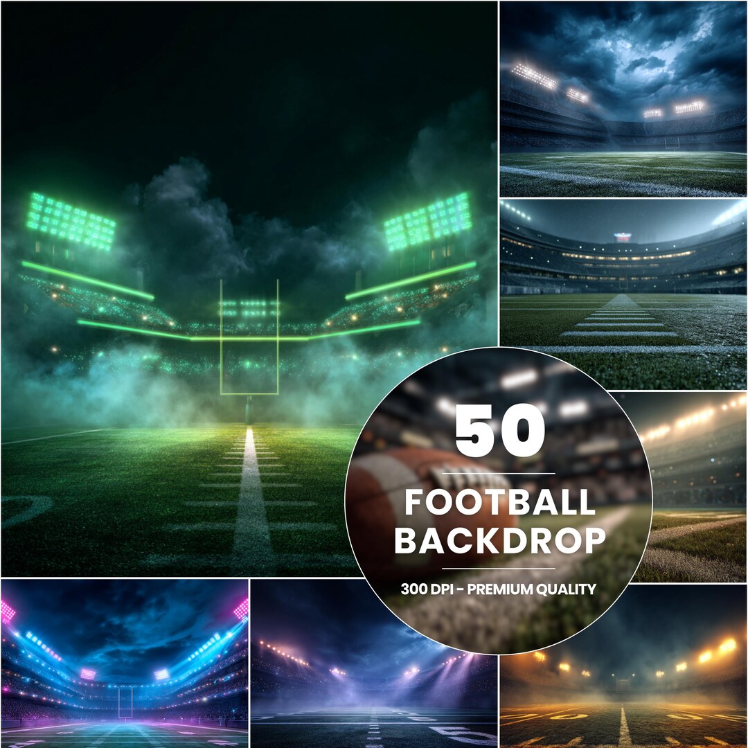 50 Football Stadium Digital Backgrounds: Sports Photography Poster ...