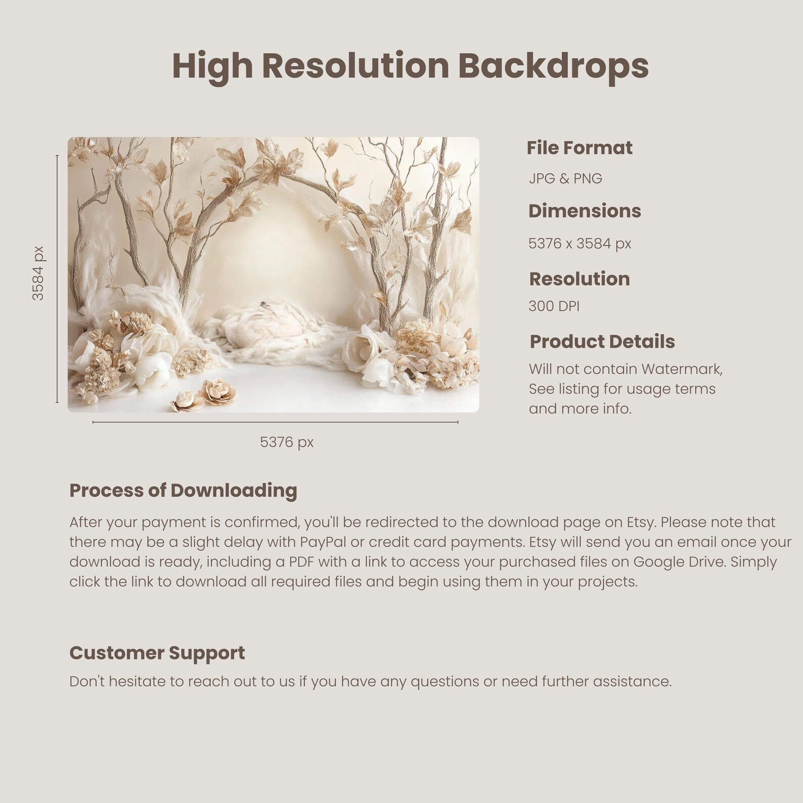 Newborn Digital Backdrop, Baby Boho Style, Fine Art Composite Digital ...