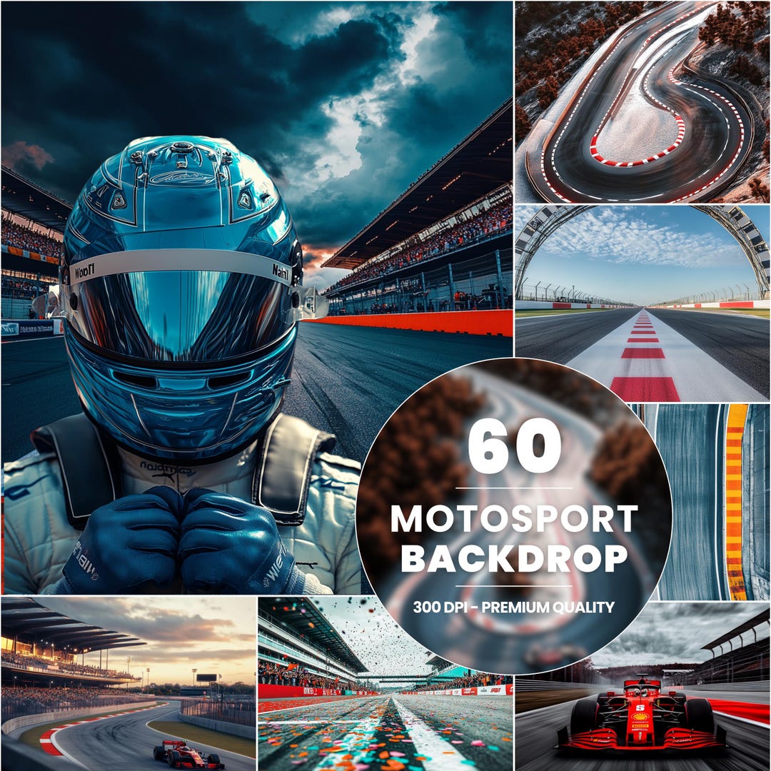 60 Car Race Photography Backdrops: Motorsport Event Decoration (digital ...
