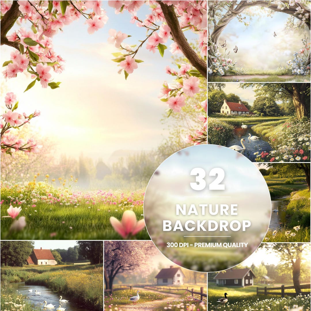 32 Forest Photography Backdrop: Nature Scene, Woodland Photo Prop ...