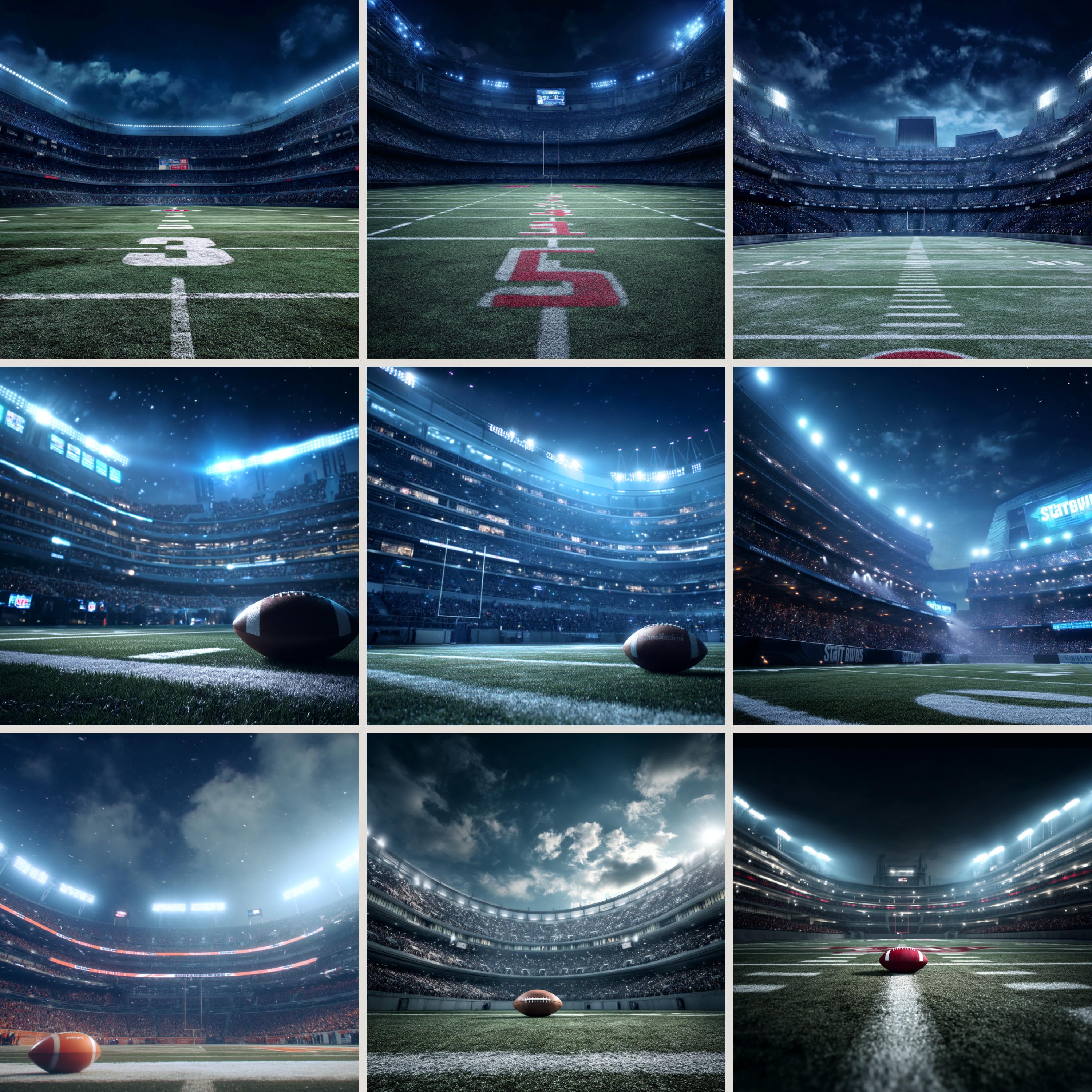 80 Football Stadium Backdrops: Sport Photography, Player Theme (digital ...