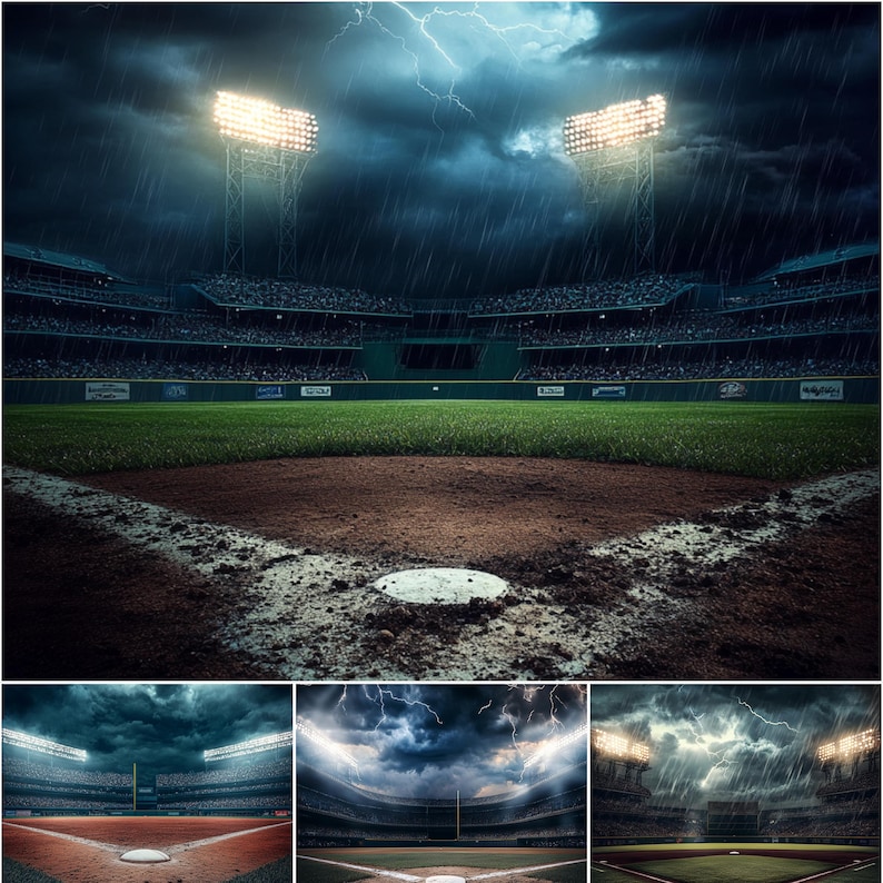 120 Baseball Field Backgrounds: Sports Photo Backdrops (digital ...