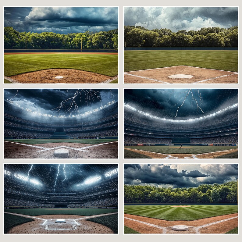120 Baseball Field Backgrounds: Sports Photo Backdrops (digital ...