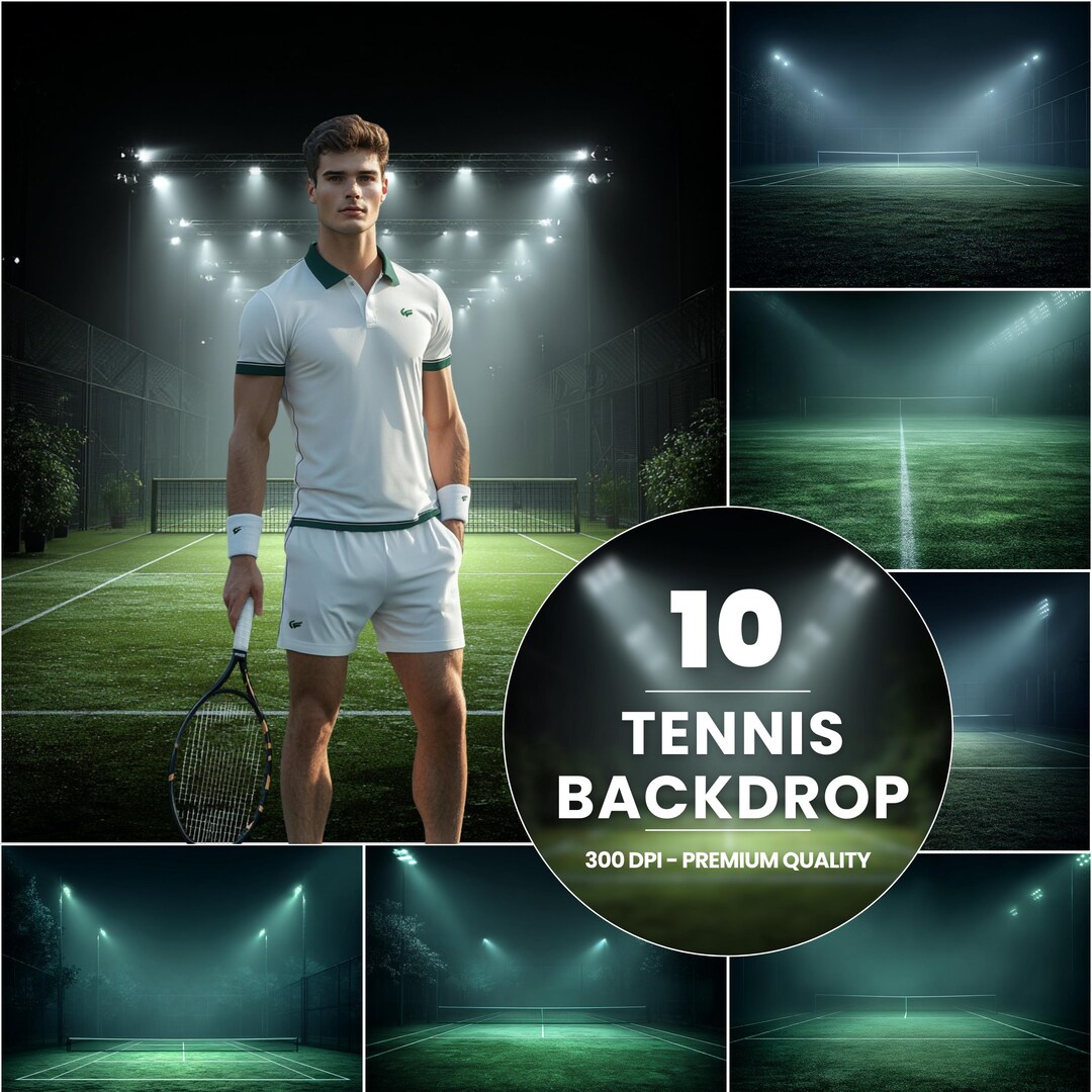 10 Tennis Court Digital Backdrop: Sports Photo Overlay (digital ...