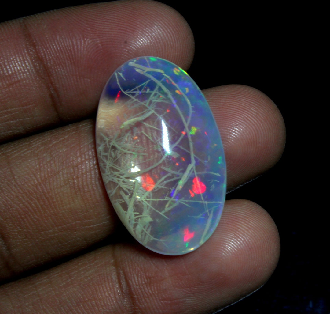 Natural Ethiopian OPAL Oval Cabochon, Measurements 31x19x9 MM, Ethiopian Opal, Smooth Cabochon ...
