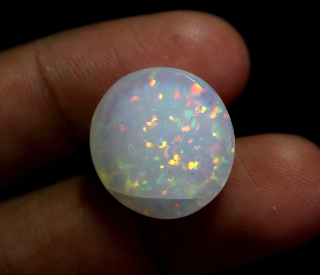 Natural Ethiopian OPAL Broken Round Cabochon, Measurements 18x18x8 MM ...