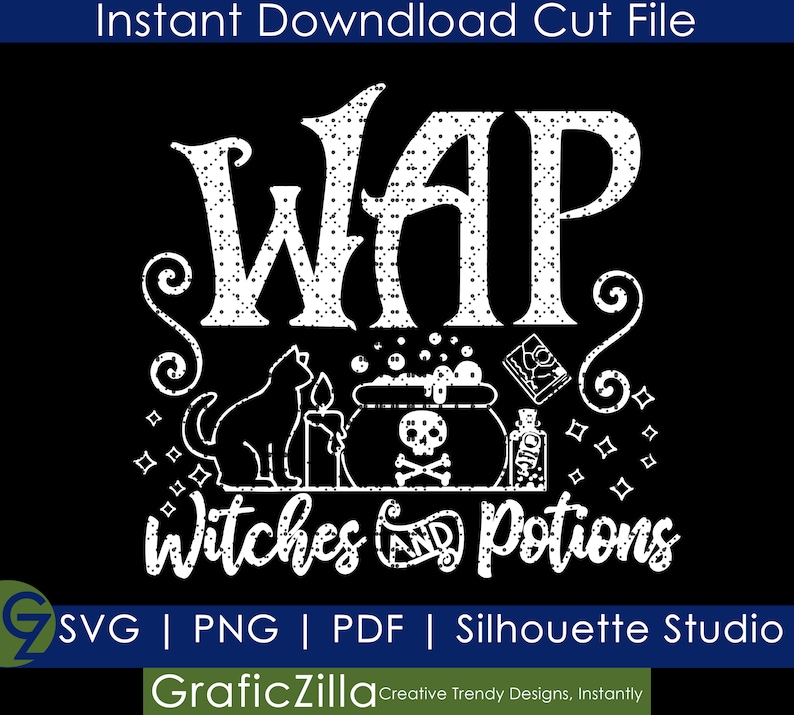 WAP SVG Witches and Potions PNG Instant Download File | Etsy