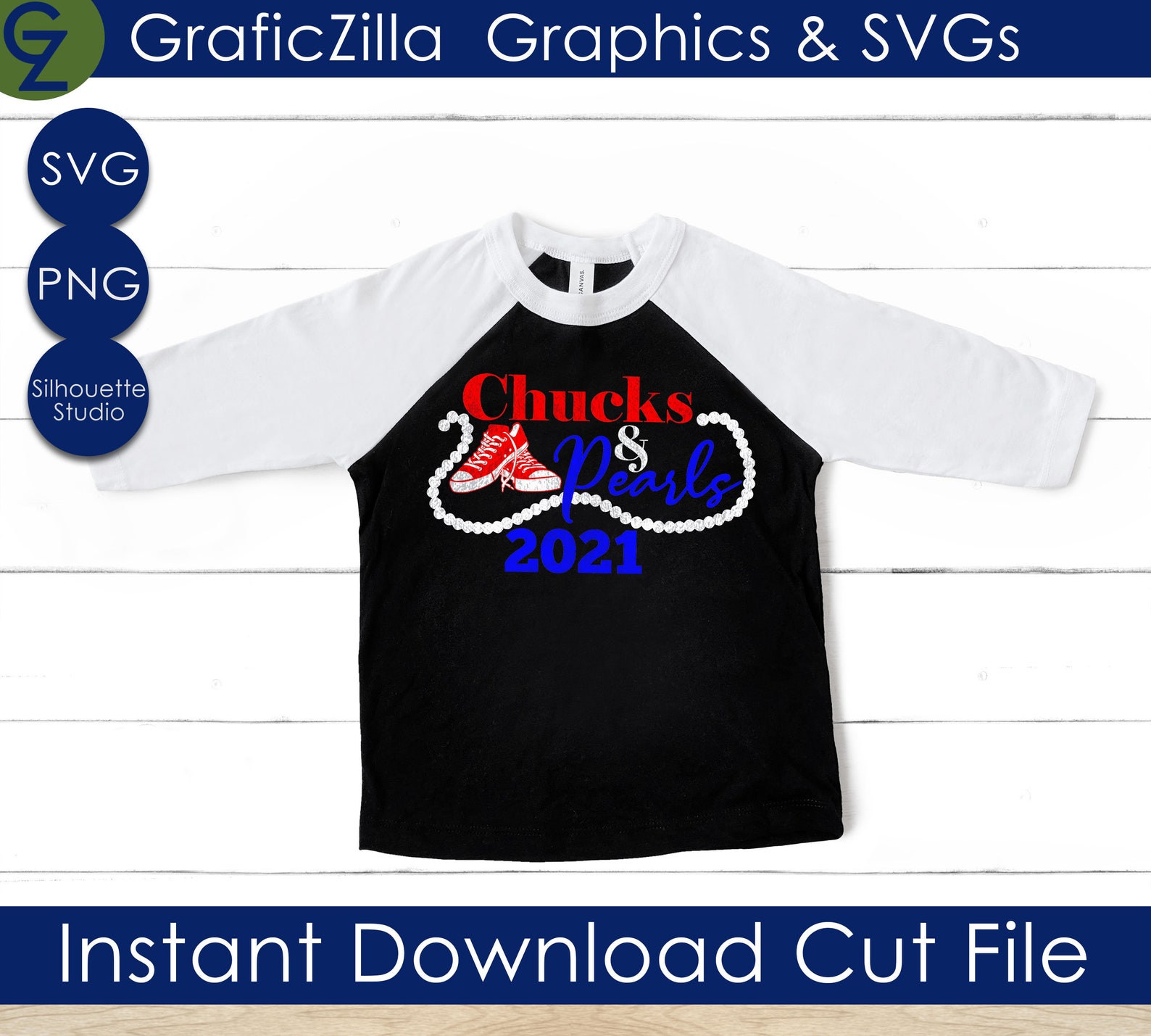 Chucks and Pearls SVG, Chucks Svg, PNG Instant Download, Silhouette ...