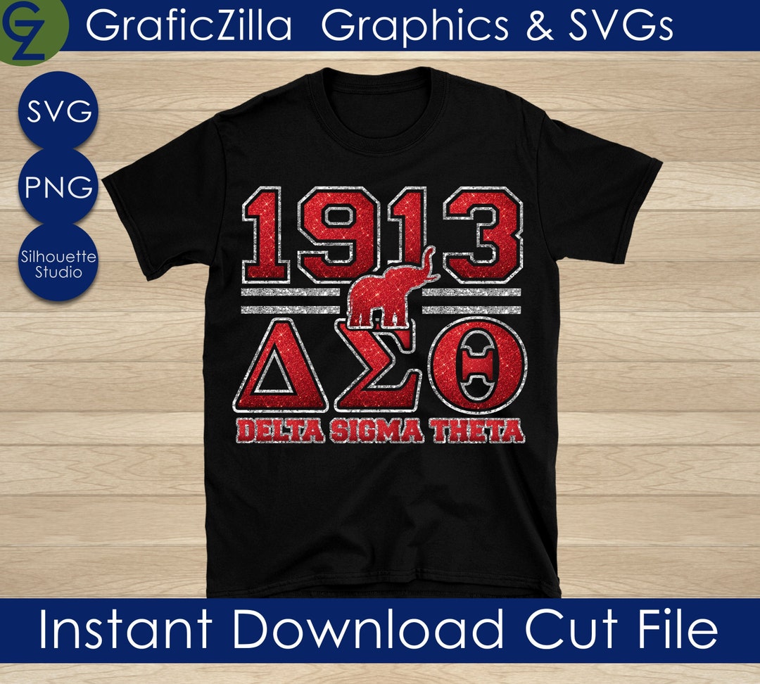 Delta Sigma Theta SVG, 1913 Svg, Delta Svg, Elephant, Red and White Svg ...