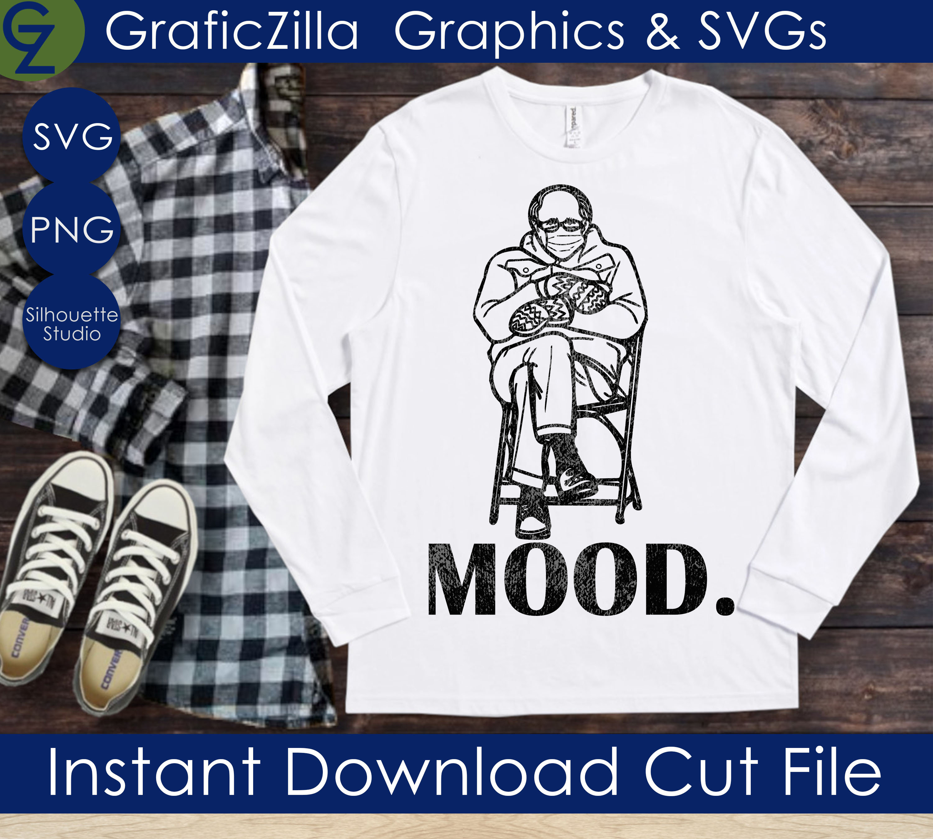 Bernie SVG Bernie Sanders Mood Svg PNG Instant Download | Etsy