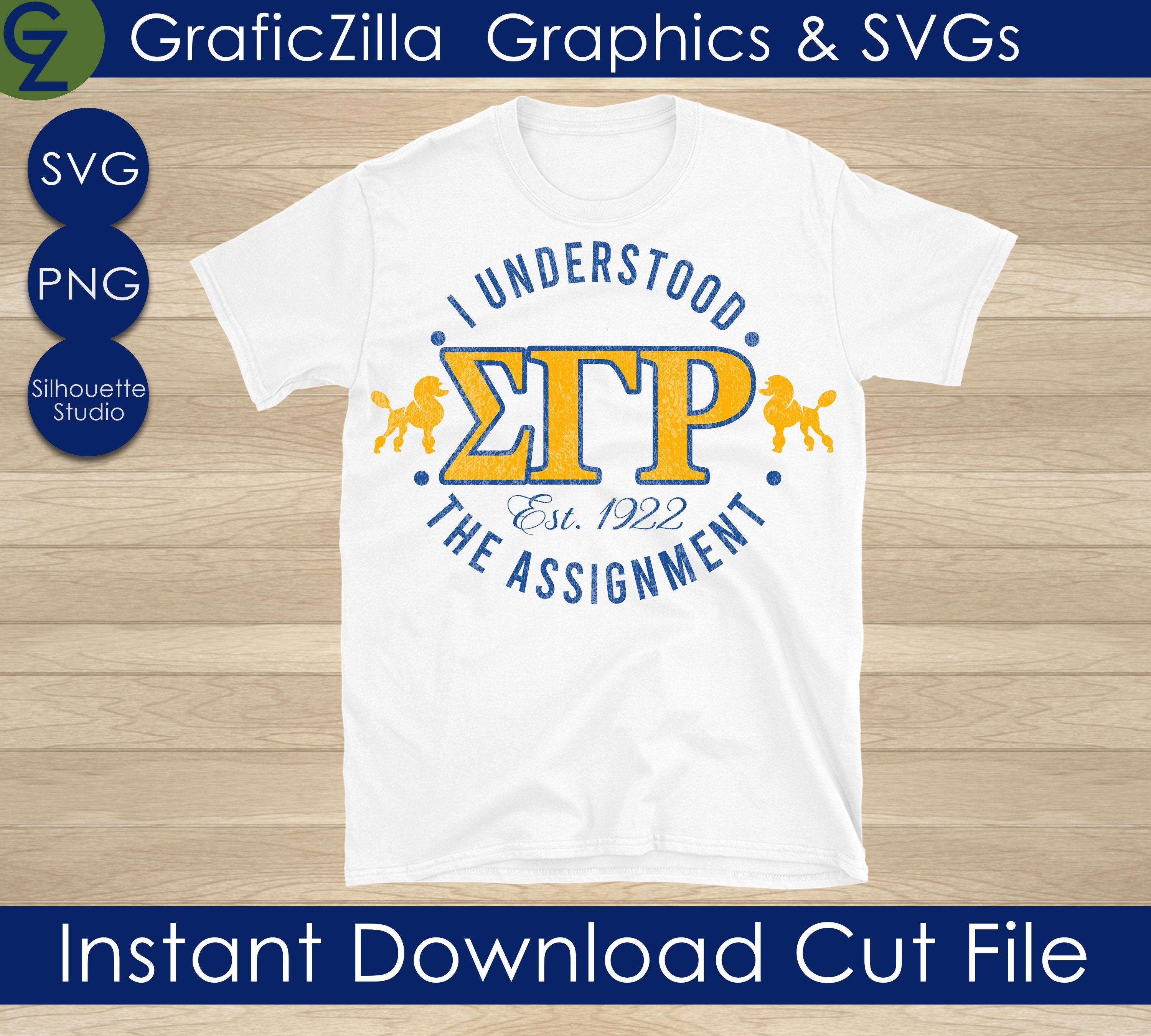 Sigma Gamma Rho SVG, I Understood the Assignment, Yellow and Blue Svg ...