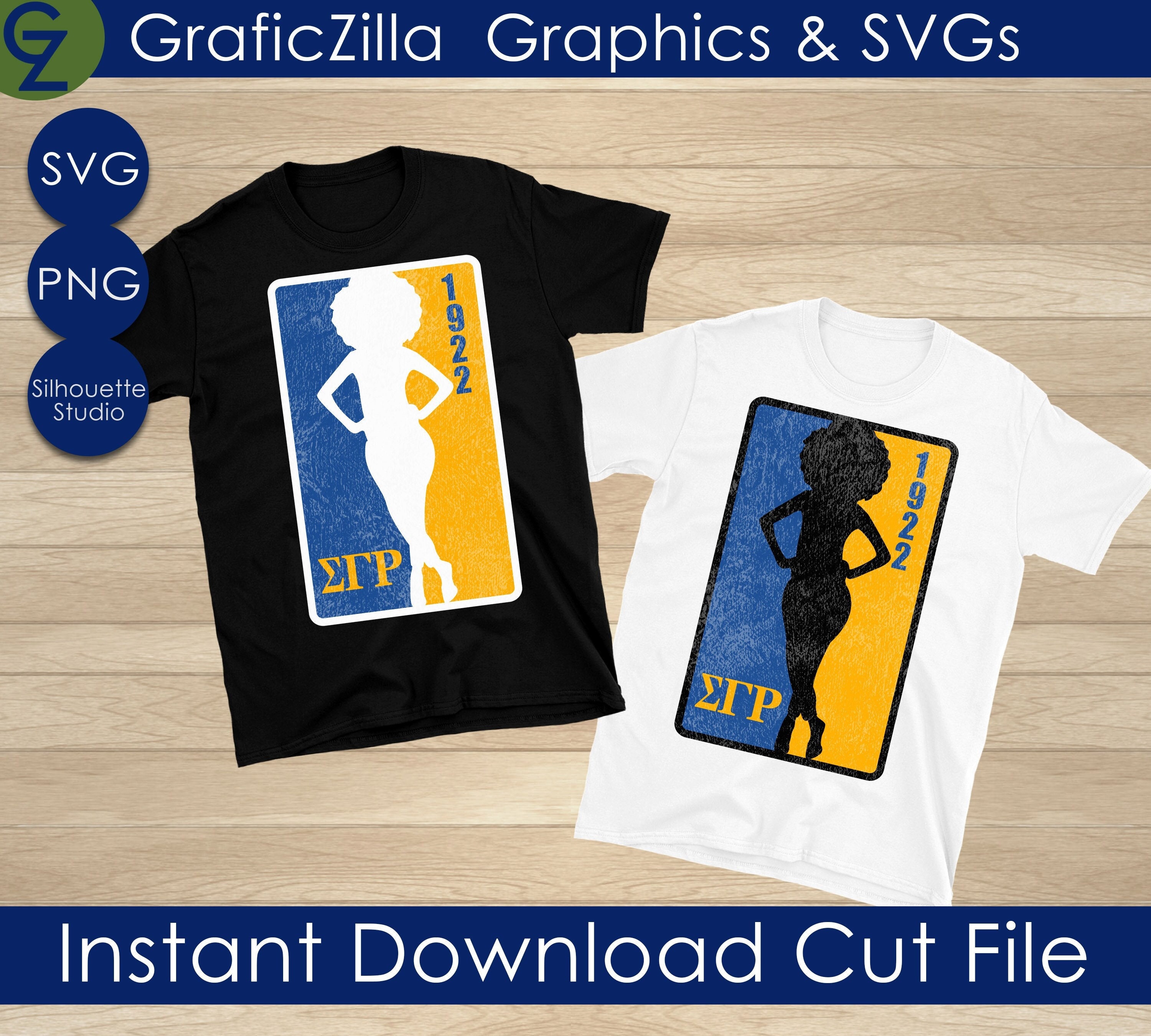 Sigma Gamma Rho SVG, HBCU, SGR, Woman Silhouette, Yellow and Blue Svg ...