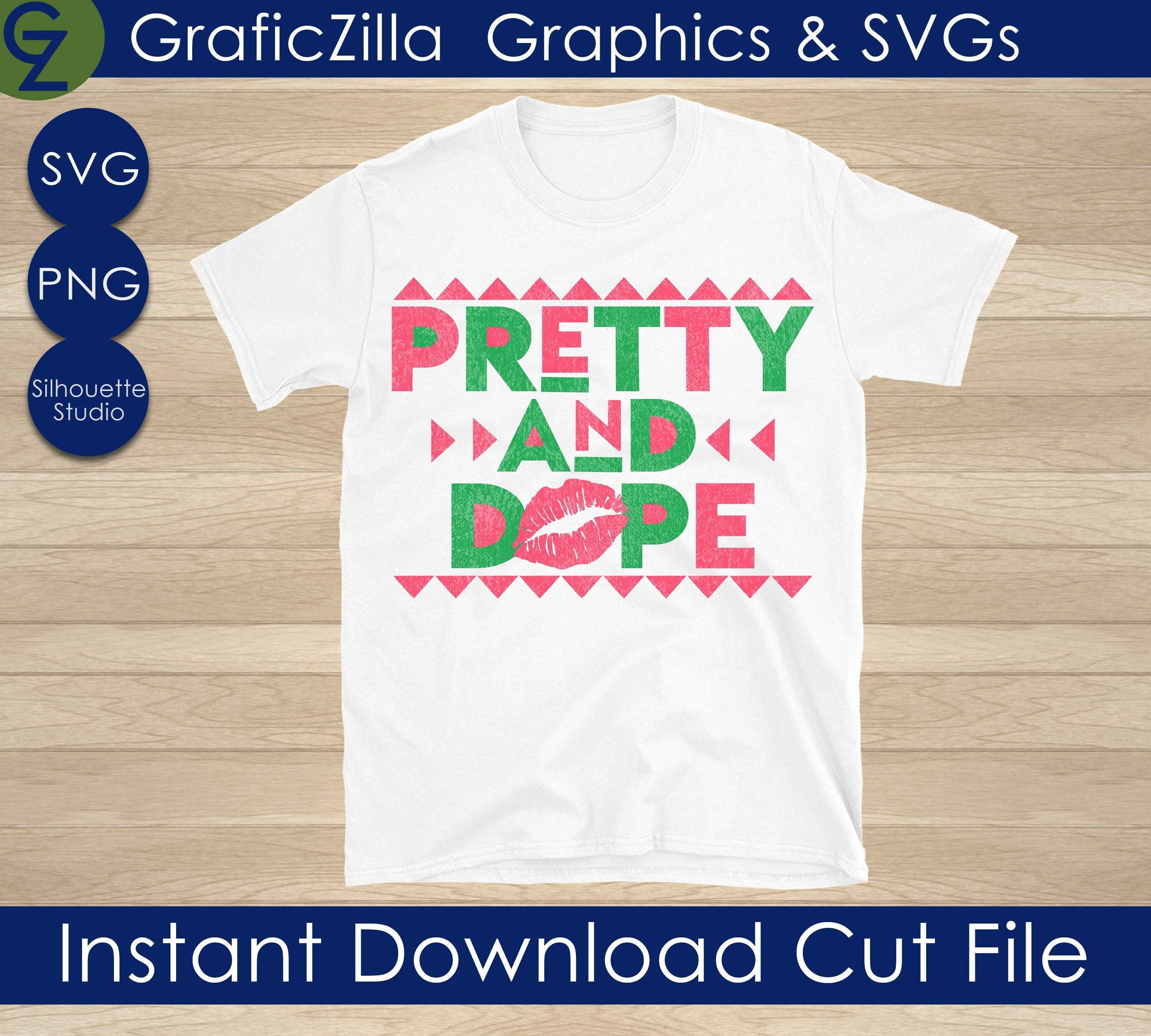 AKA SVG, Pretty and Dope Svg, Pink and Green Svg, Alpha Kappa Alpha ...