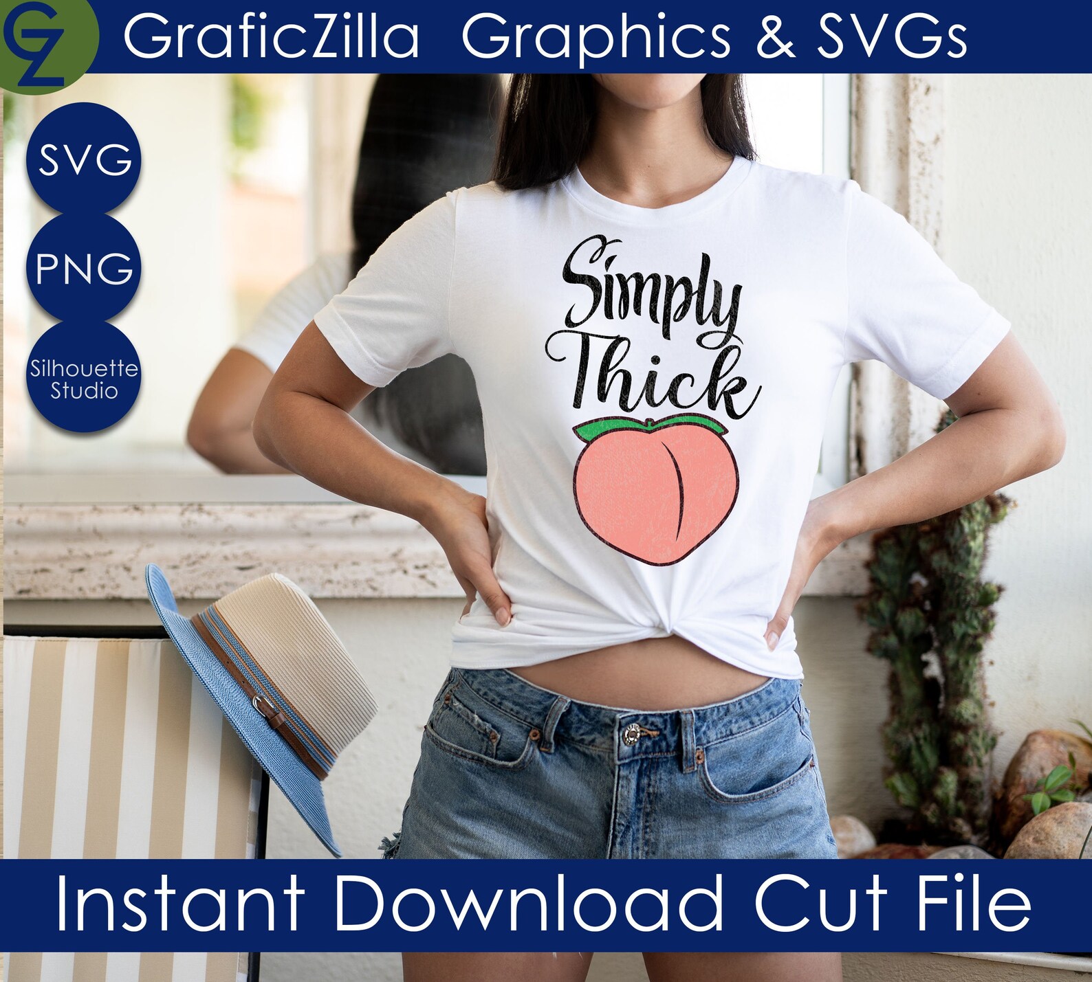 Simply Thick svg Thicc Svg Peach Emoji Svg Thick Svg | Etsy
