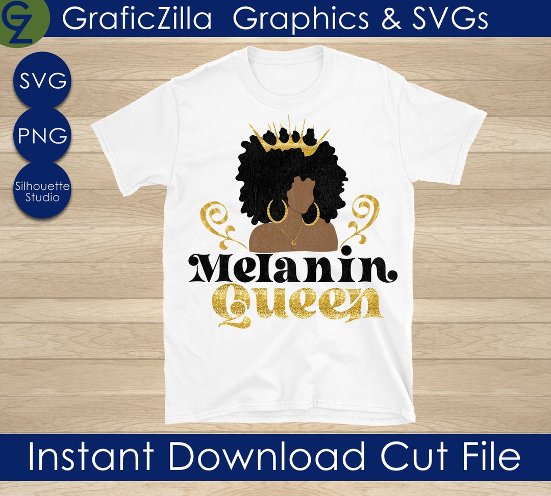 Melanin Queen Svg, Black Queen SVG, Black History SVG, PNG Instant ...