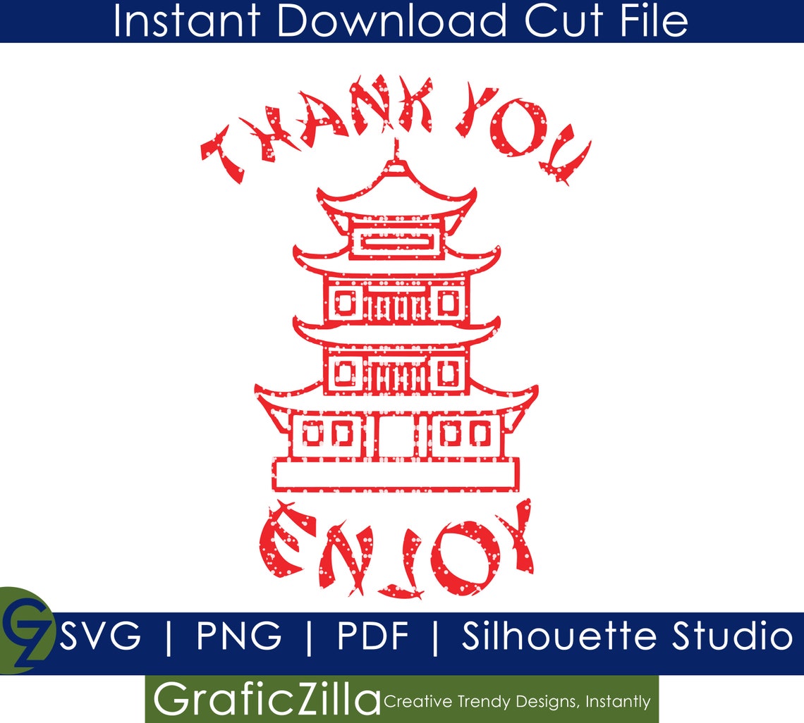 Thank You Enjoy Svg Chinese Takeout SVG Fried Rice SVG - Etsy