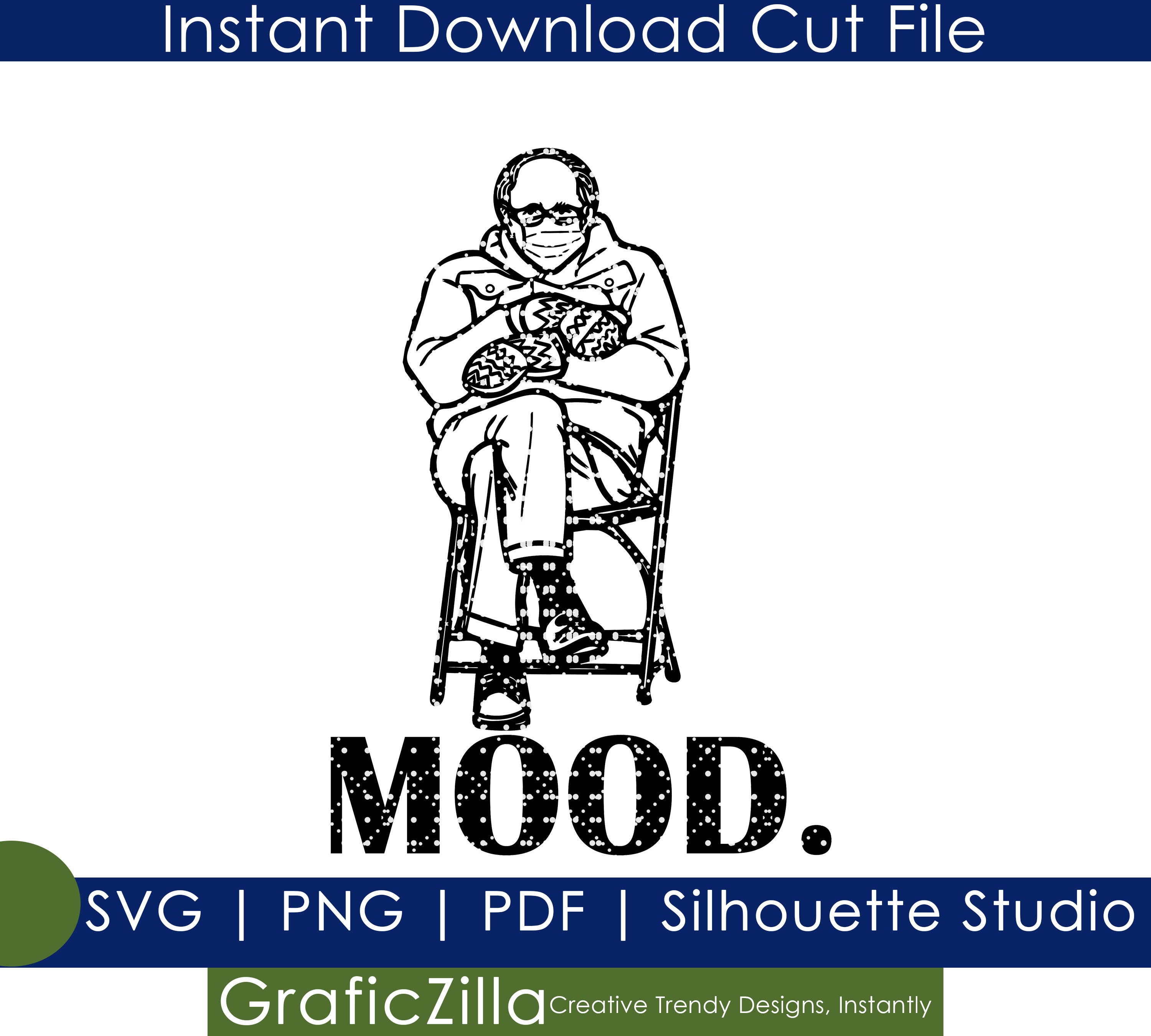 Bernie SVG Bernie Sanders Mood Svg PNG Instant Download | Etsy