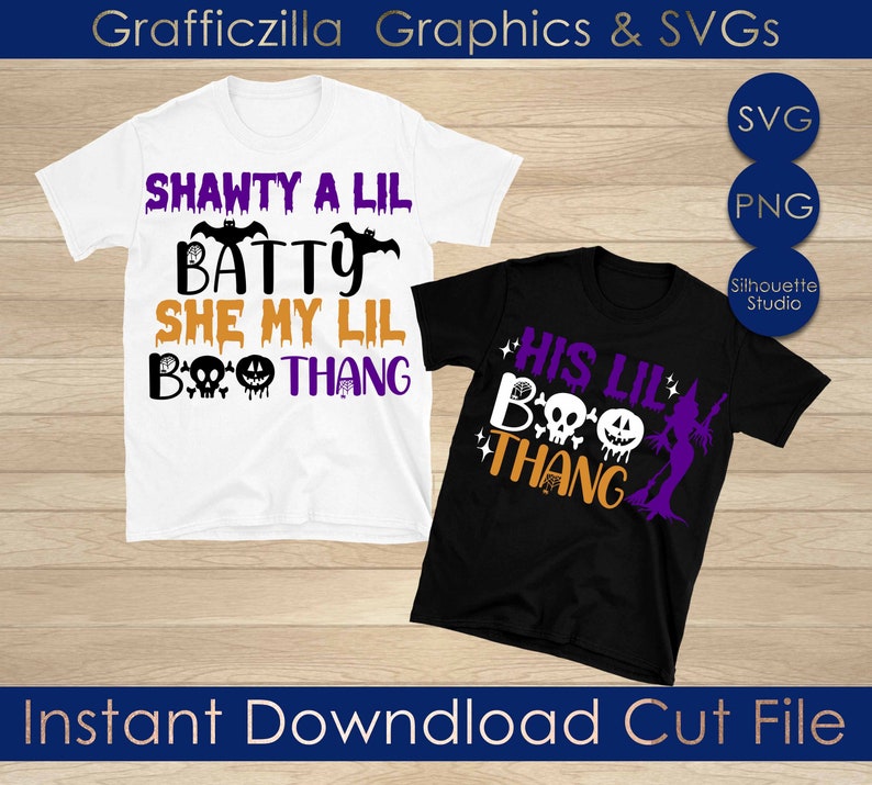 Shawty A Lil Batty Boo Thang Halloween SVG PNG Instant - Etsy