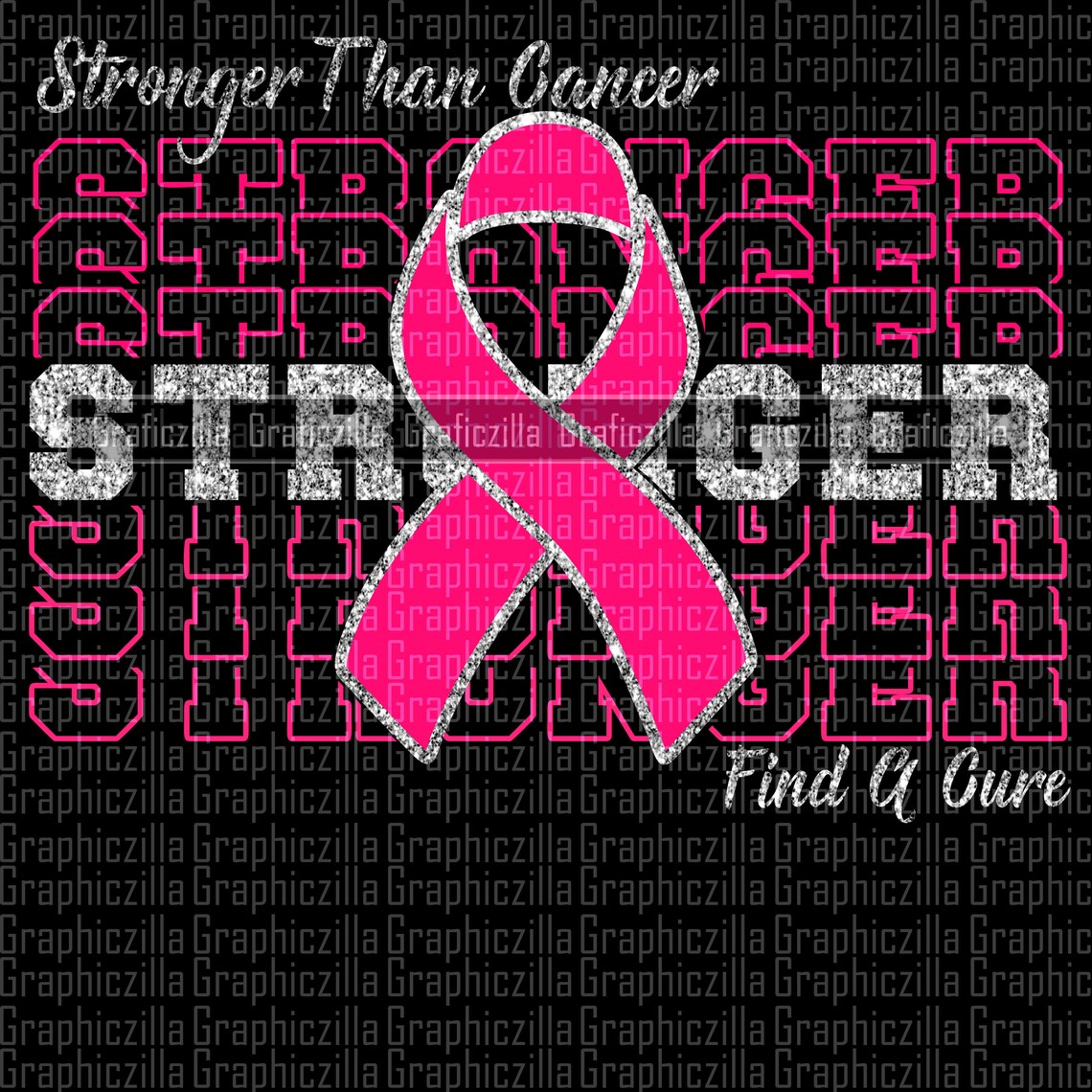 Stronger Than Cancer Cancer Awareness SVG PNG Instant - Etsy